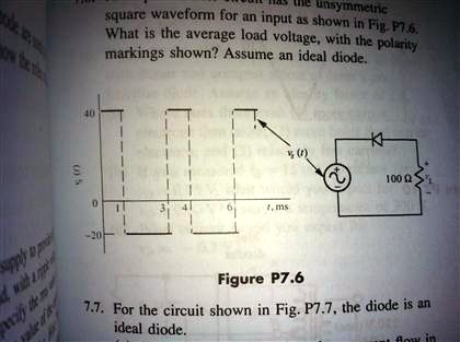 40 unsymmetric square waveform for an input as shown in Fig. P7.6. What is the average load ...