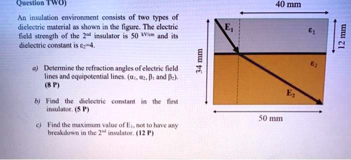 Question TWO) An insulation environment consists of two types of ...