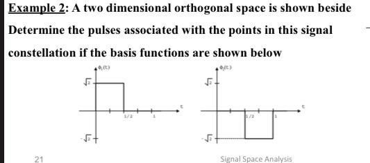 SOLVED: Example 2: A two-dimensional orthogonal space is shown below ...
