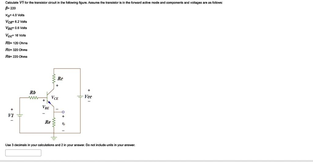 Calculate VI for the transistor circuit in the following figure. Assume ...