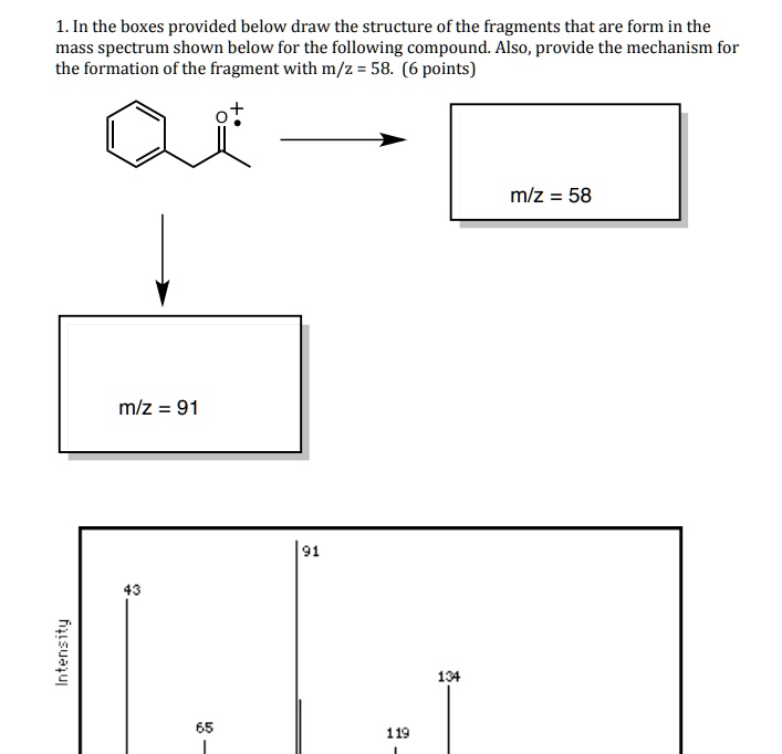 SOLVED: 1. In the boxes provided below draw the structure of the ...
