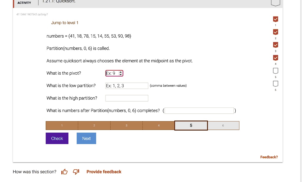 SOLVED: ACTIVITY I. ZT. T: Quicksort. 411344.1907542.qx3zqy7 Jump to ... SOLVED: ACTIVITY I. ZT. T: Quicksort. 411344.1907542.qx3zqy7 Jump to ...