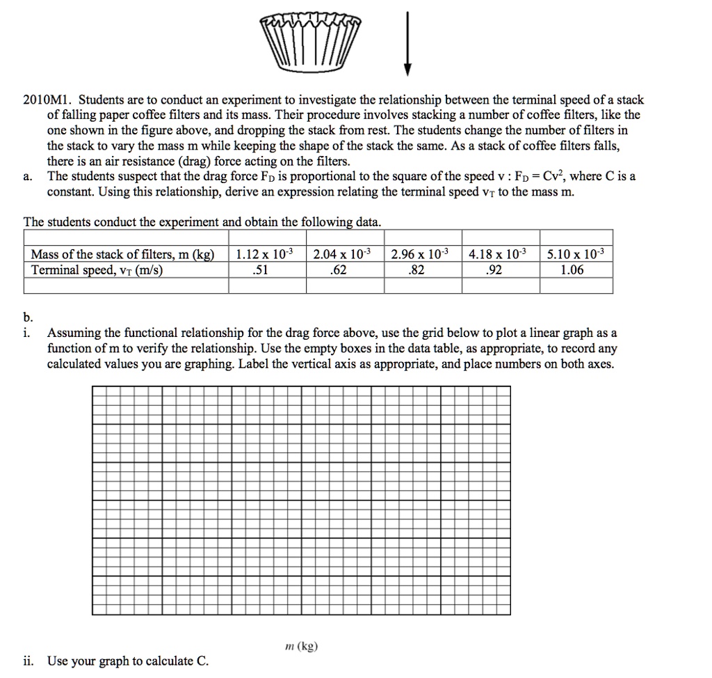 SOLVED: 2010MI. Students are to conduct an experiment to investigate ...