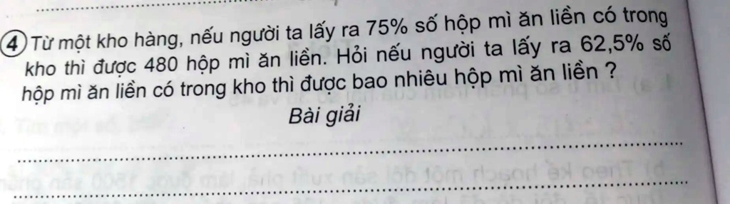 Solved Ta Lay Ra 75 Sá‘ Há™p Mì ăn Liá N Có Trong Má™t Kho HÃ