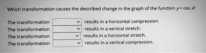 Which transformation causes the described change in the 'graph of the ...