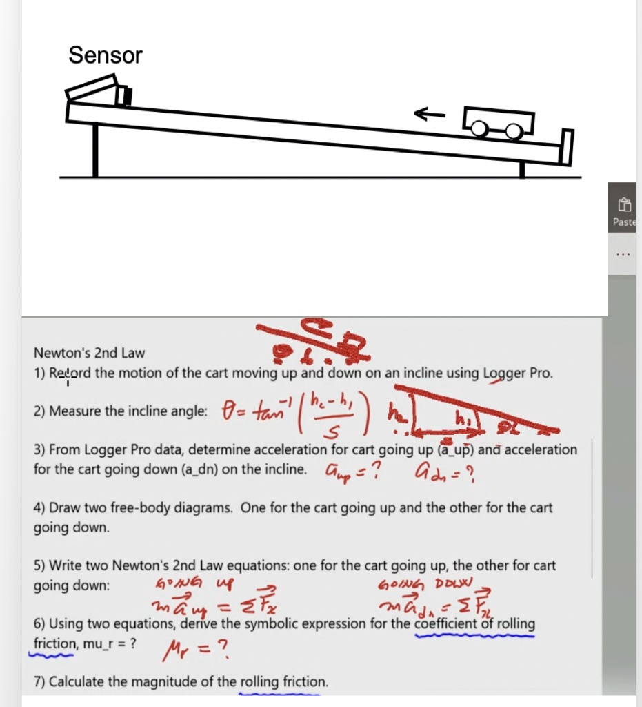 sensor paste newtons znd law dsr 1 redord the motion of the cart moving ...