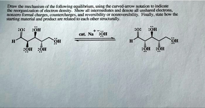 SOLVED: Draw the mechanism of the following equilibrium, using the ...