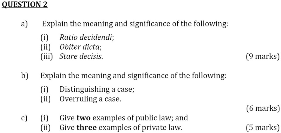 SOLVED: QUESTION 2 a) Explain the meaning and significance of the ...