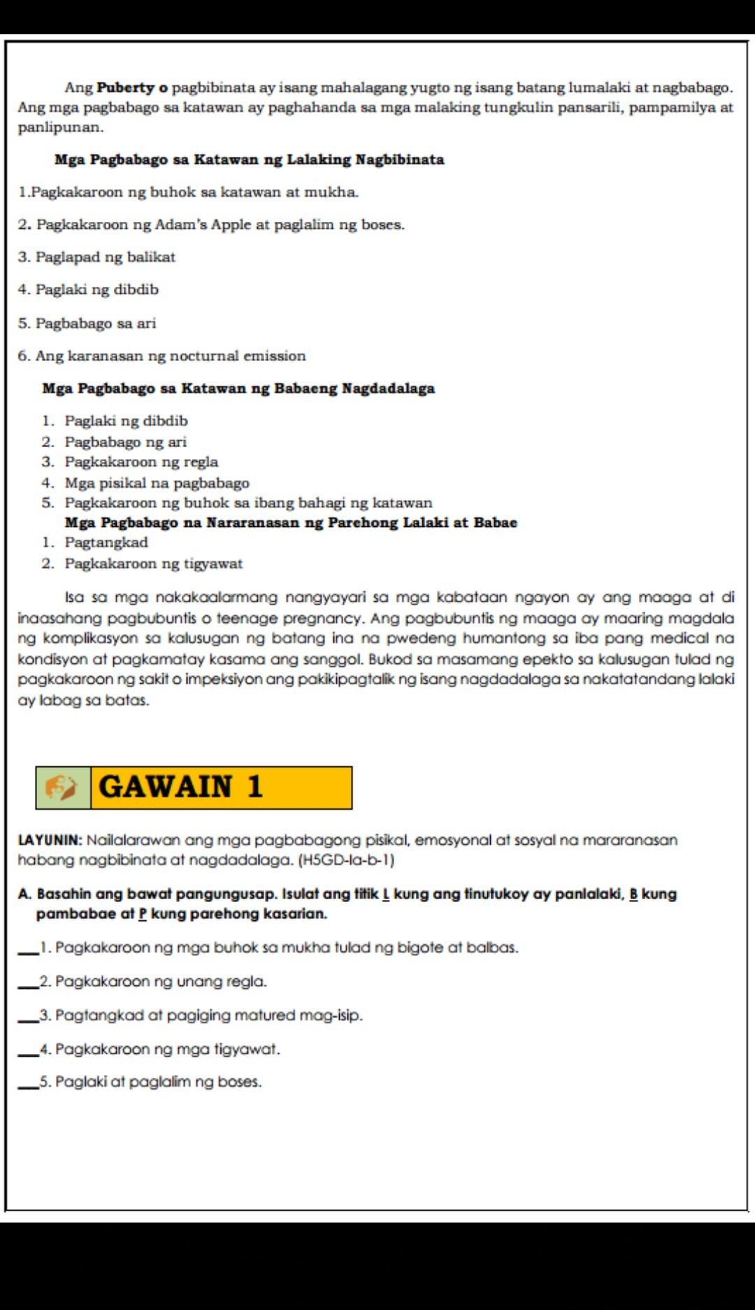 Ang Puberty o pagbibinata ay isang mahalagang yugto ng isang batang ...