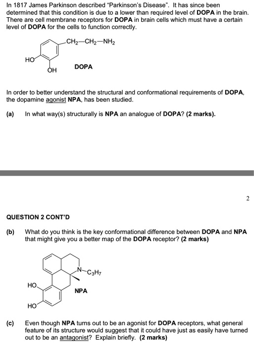 SOLVED: 1817 James Parkinson described "Parkinson' Disease has since been determined that this ...