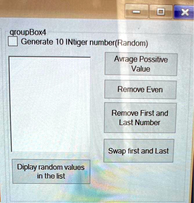 Solved Csi 122 C Program Ii Generate 10 Integer Random Numbers In The Richtextbox How To