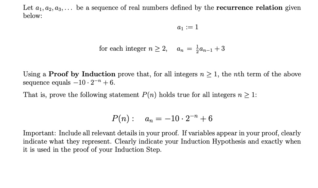 Solved Let 61 02 03 Below Be Sequence Of Real Numbers Defined By