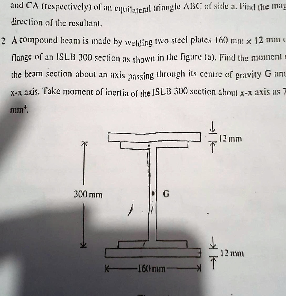 and CA (respectively) of an equilateral triangle ABC of side a. Find ...