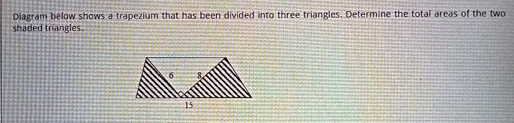 SOLVED: Diagram below shows a trapezium that has been divided into ...