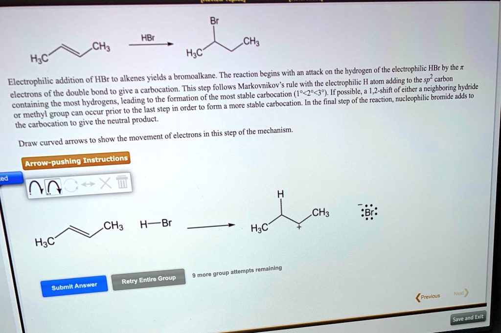 SOLVED: Br HBr CH3 CH3 HCl HCl bromoalkane. The reaction begins with an attack on the hydrogen ...