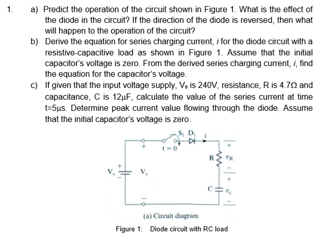 SOLVED: a. Predict the operation of the circuit shown in Figure 1. What is the effect of the ...