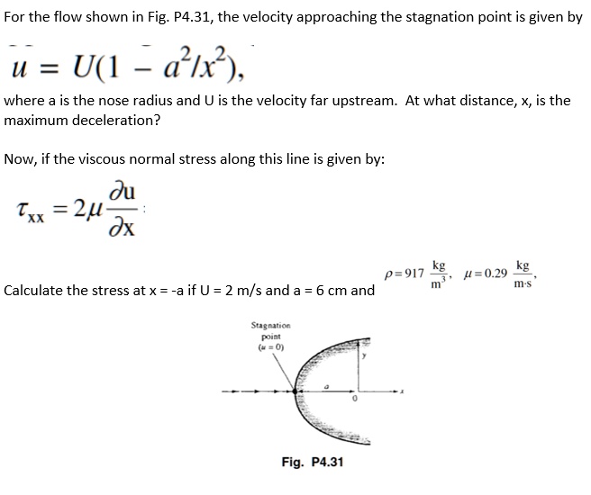 SOLVED: Please complete using MATLAB, thank you. For the flow shown in ...
