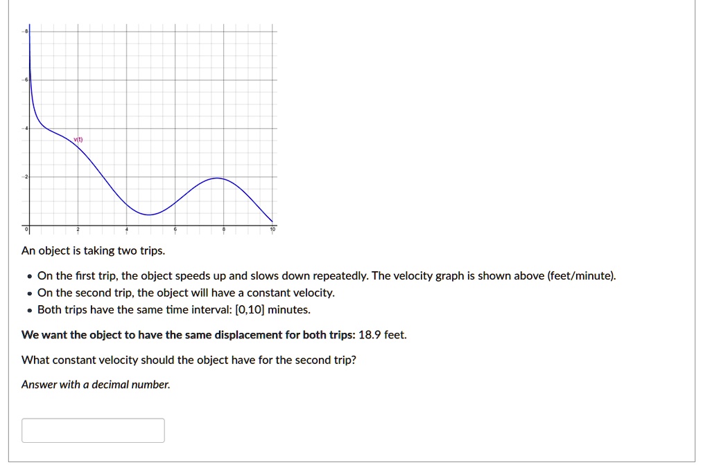 an object is taking two trips on the first trip the object speeds up ...