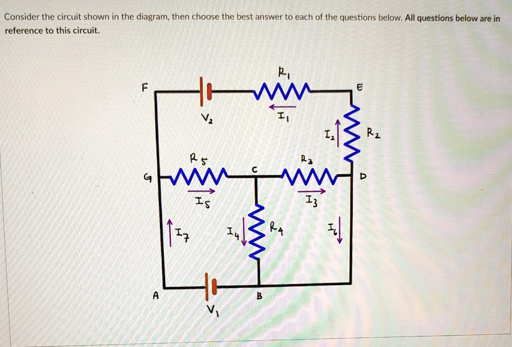 Consider the circuit shown in the diagram, then choose the best answer ...