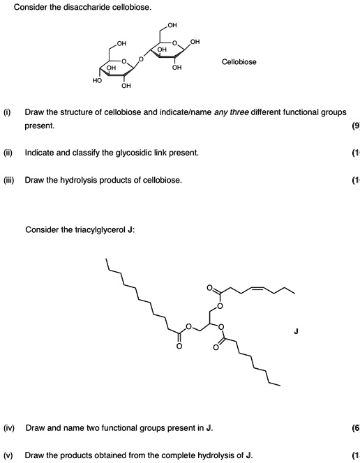 consider the disaccharide cellobiose cellobiose draw ihe structure of ...