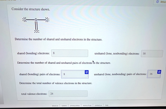 Consider the structure shown. Determine the number of shared and ...
