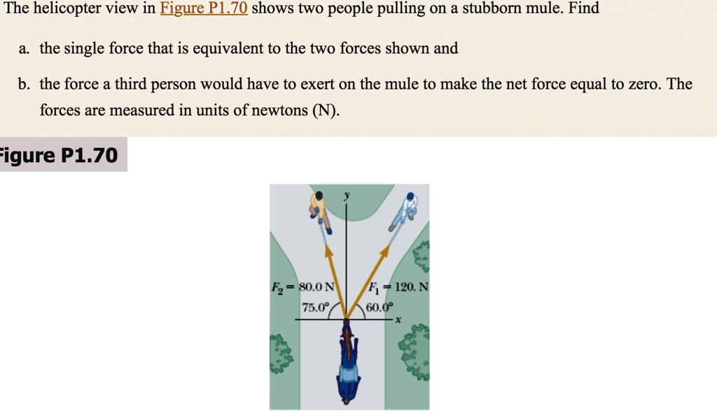 the helicopter view in figure plzq shows two people pulling on a ...