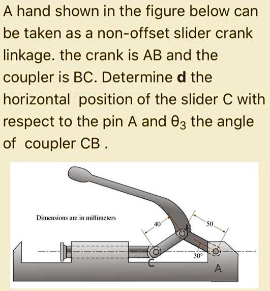A hand shown in the figure below can be taken as a non-offset slider ...