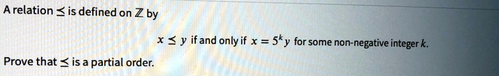 Solved Arelation 