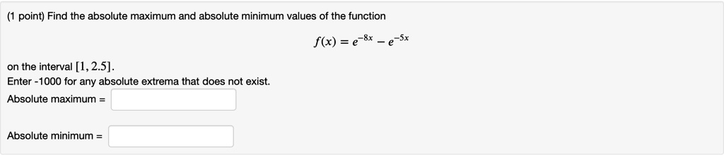 point find the absolute maximum and absolute minimum values of the ...