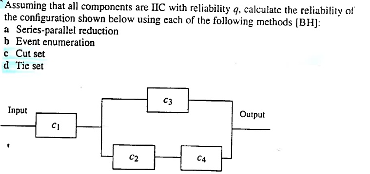 SOLVED: Assuming that all components are IIC with reliability 4 ...
