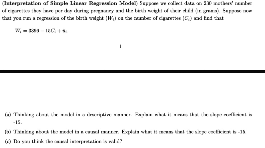 interpretation of simple linear regression model suppose we collect ...