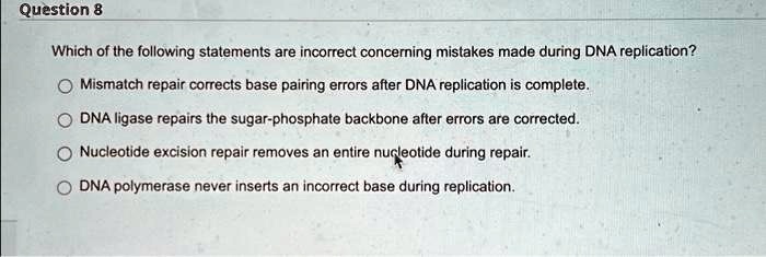 SOLVED: Question 8 Which of the following statements are incorrect concerning mistakes made ...