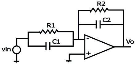 SOLVED: The figure shows the circuit diagram of an active filter using ...