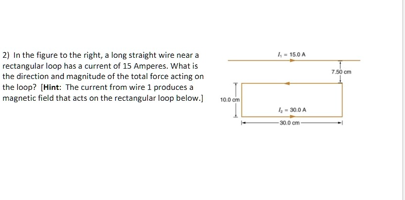 SOLVED: In the figure to the right, long straight wire near a ...