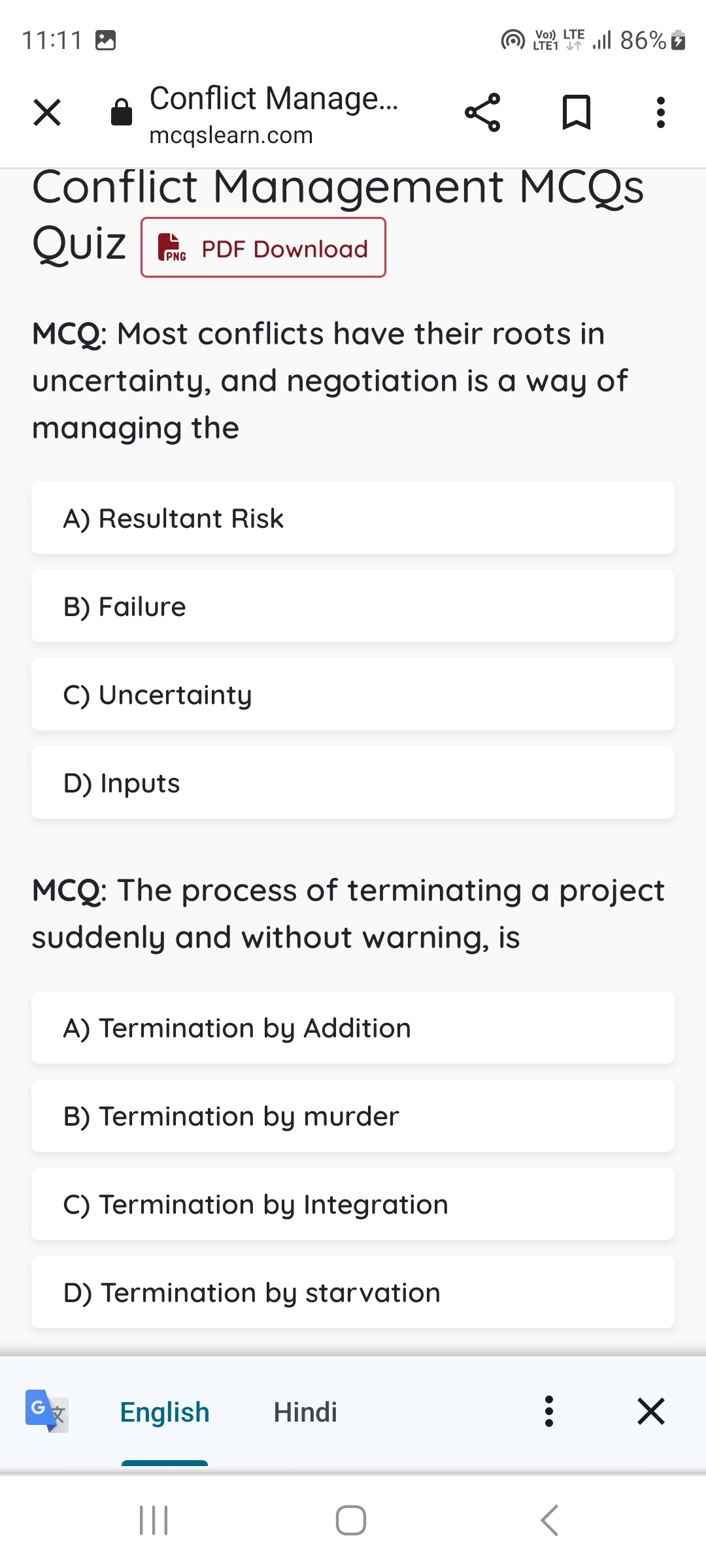 mcq most conflicts have their roots in uncertainty and negotiation is a ...