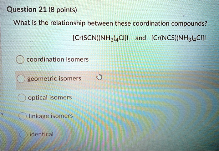 Question 21 (8 points) What is the relationship between these ...