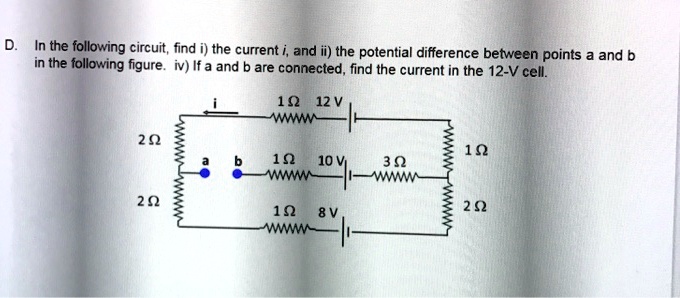 VIDEO solution: In the following circuit, find the current i and the potential difference ...