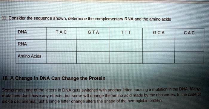 SOLVED: 41. Consider the sequence shown; determine the complementary ...