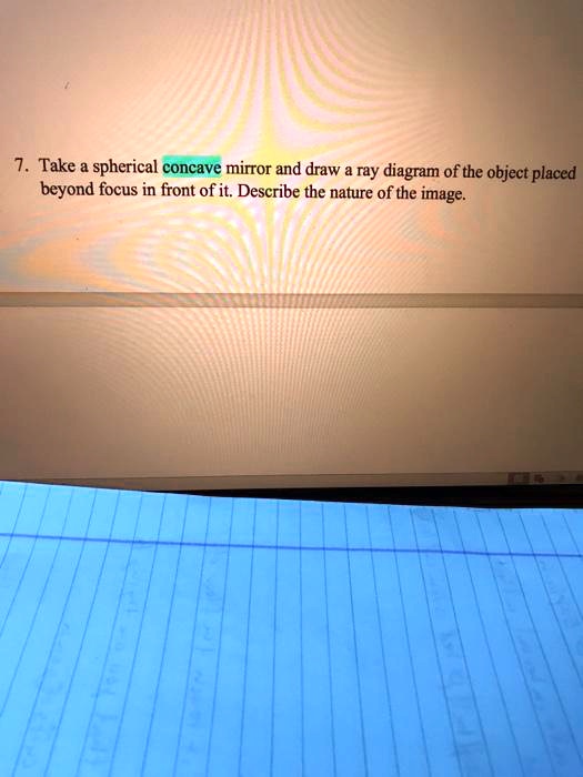 take a spherical concave mirror and draw ray diagram of the object ...