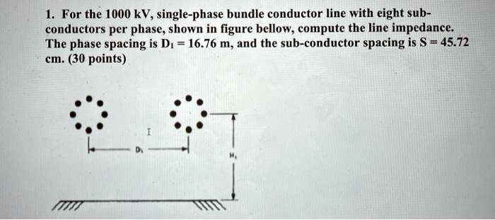 SOLVED: For the 1000 kV, single-phase bundle conductor line with eight ...