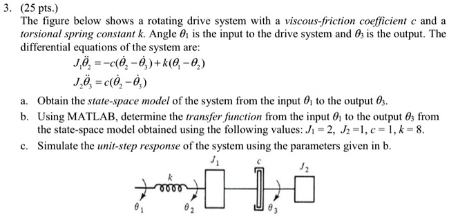 control system state space representation of dynamic systems 3 25 pts the figure below shows a ...