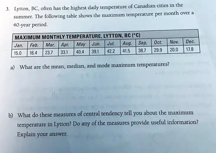 3. Lytton, BC, often has the highest daily temperature of Canadian ...