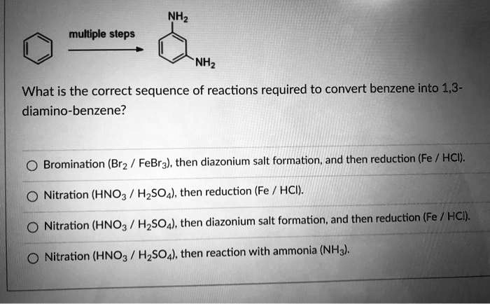SOLVED: mulliple sleps "NHz What is the correct sequence of reactions ...