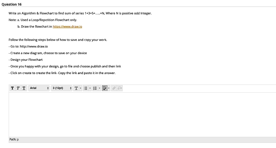 Solved Write An Algorithm Flowchart To Find The Sum Of The Series 13 5049