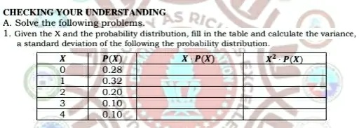 SOLVED: CHECKING YOUR UNDERSTANDING Solve thc following problems. RIC # Given the Xand the ...