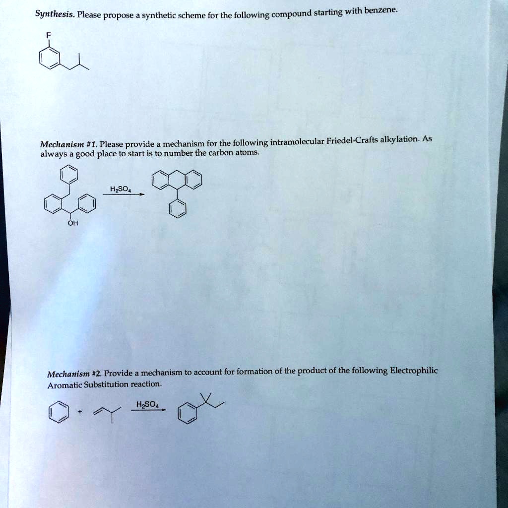 SOLVED:Synthesis. Please propose a synthetic scheme for the following ...