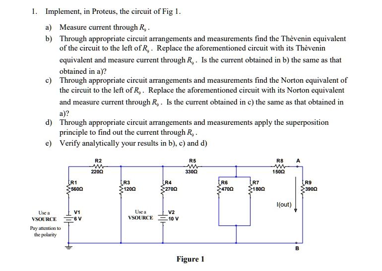 SOLVED: Implement, in Proteus, the circuit of Fig 1. a) Measure current through R. b) Through ...