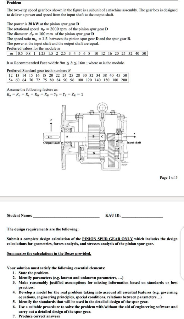 please answer in detail problem the two step speed gear box shown in ...