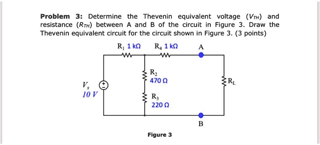 SOLVED: Problem 3: Determine the Thevenin equivalent voltage (V(TH ...