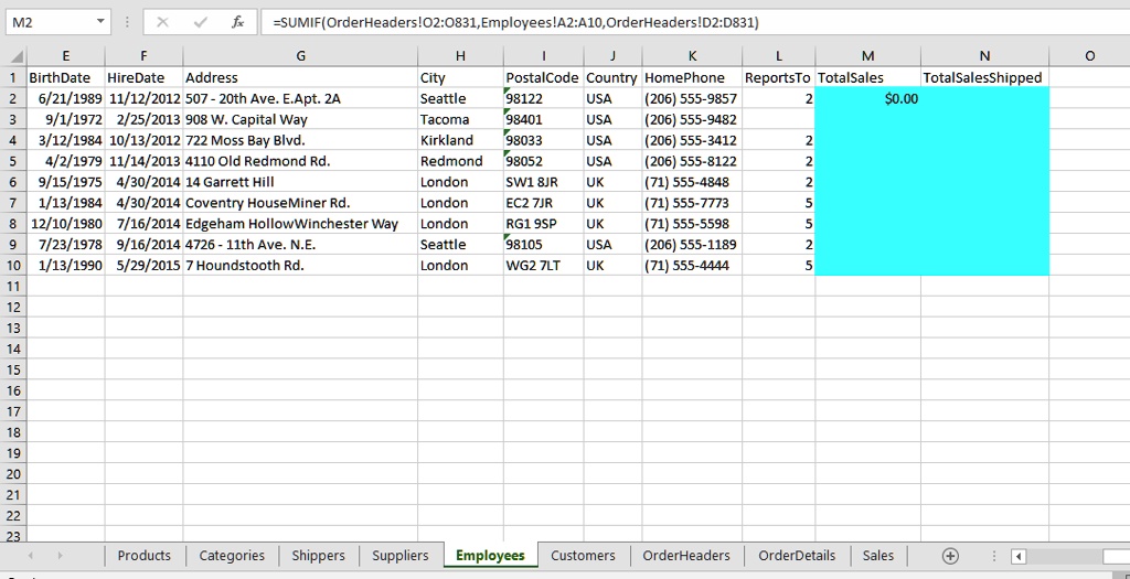 SOLVED Excel Assignment Use SUMIF From Another Worksheet 1 In The